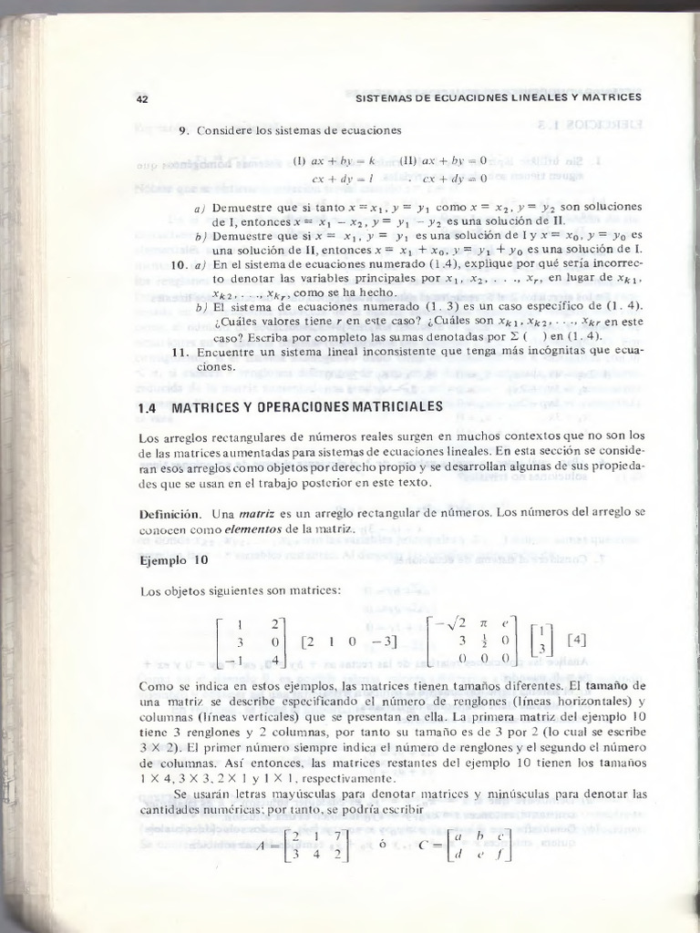 Operaciones Matriciales y Propiedades | PDF