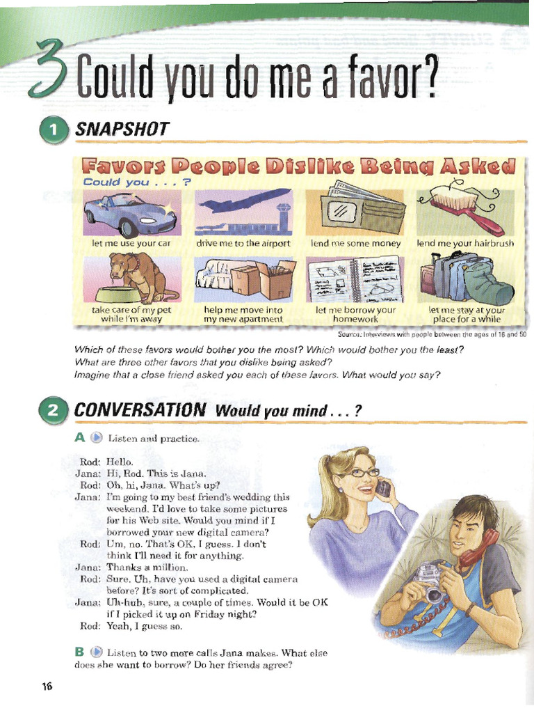 Interchange3 Could you do me a favour | PDF
