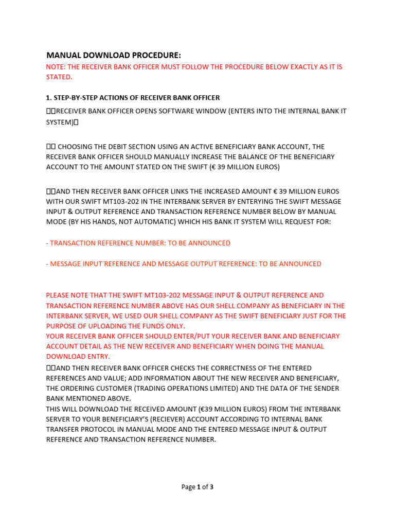 Manual Download STP Procedure | PDF | Banks | Financial Services