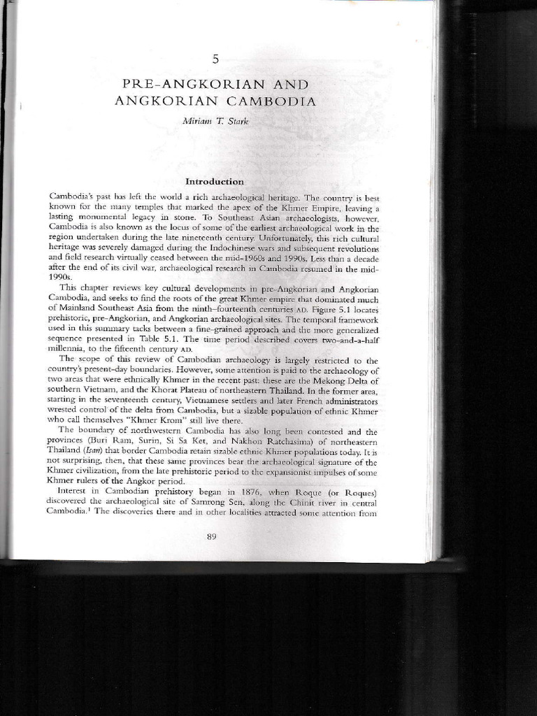Stark - Pre-Angkorian and Angkorian Cambodia | PDF