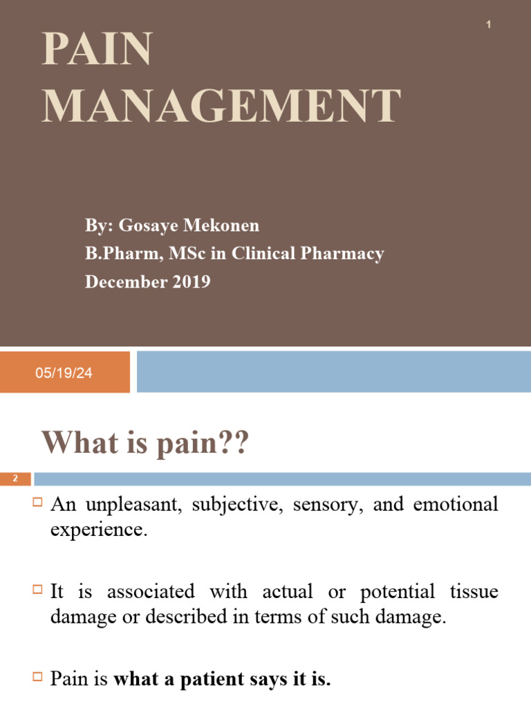 Pain Management 2019 | PDF | Analgesic | Opioid