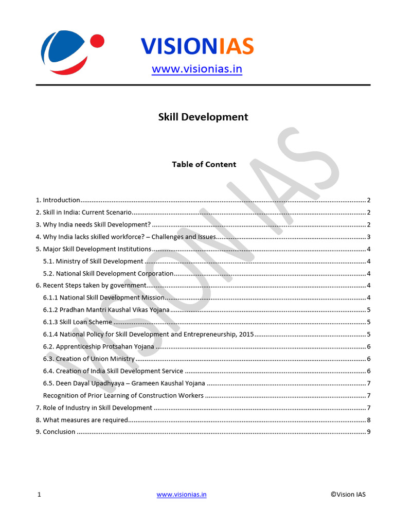 Skill Development | PDF | Vocational Education | Entrepreneurship