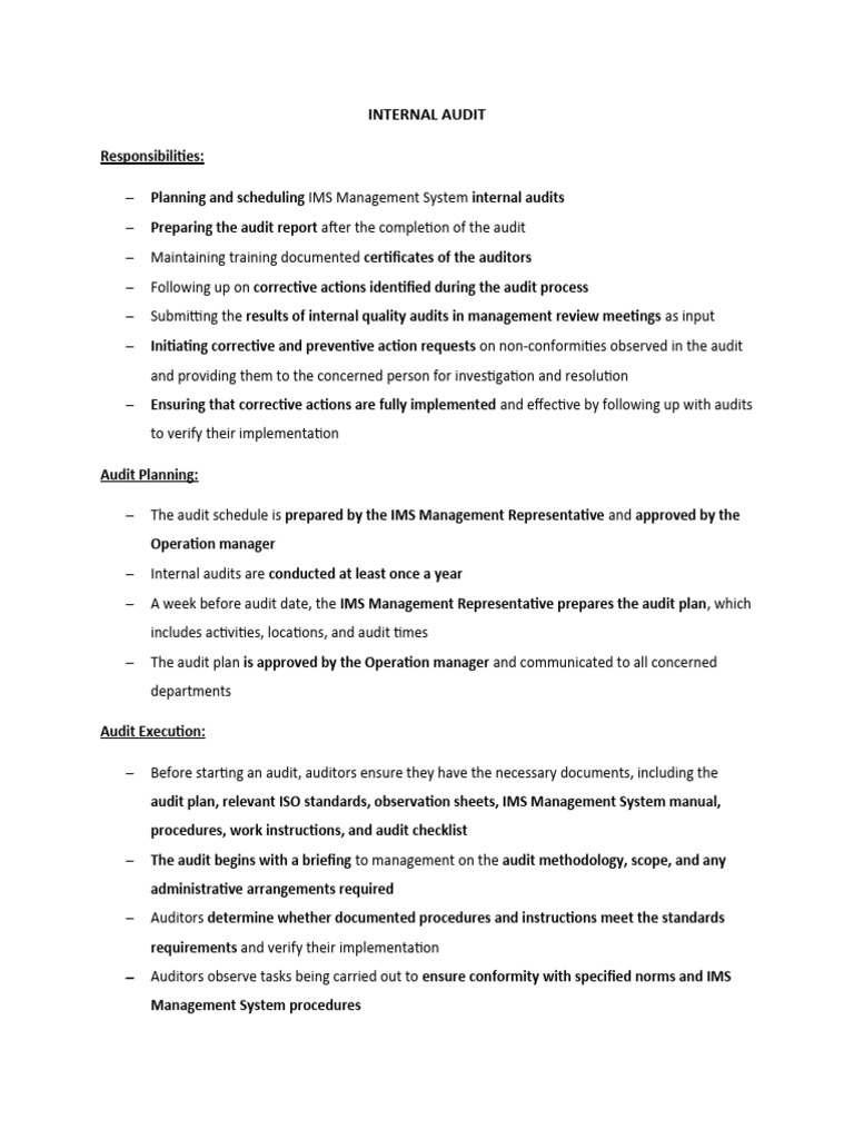 Internal Audit Pdf Audit Internal Audit