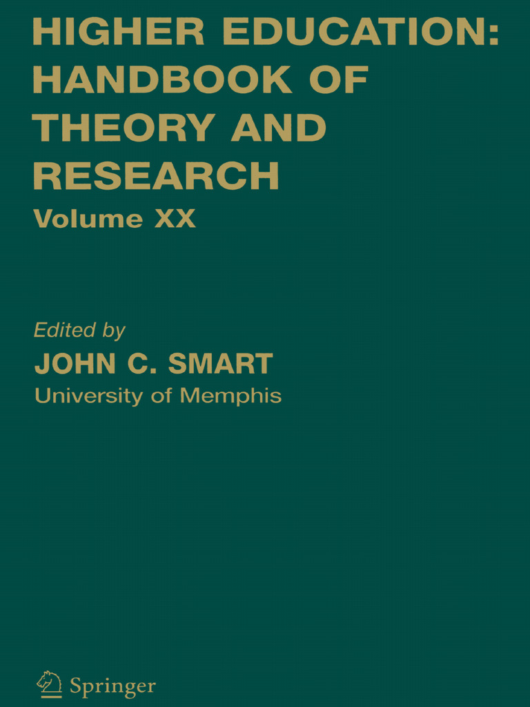 2005 Book HigherEducationHandbookOfTheor | PDF | Psychology | Economics