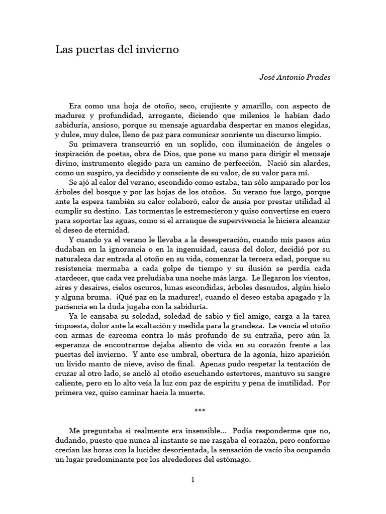 Las puertas del invierno | PDF | Amor | Cielo