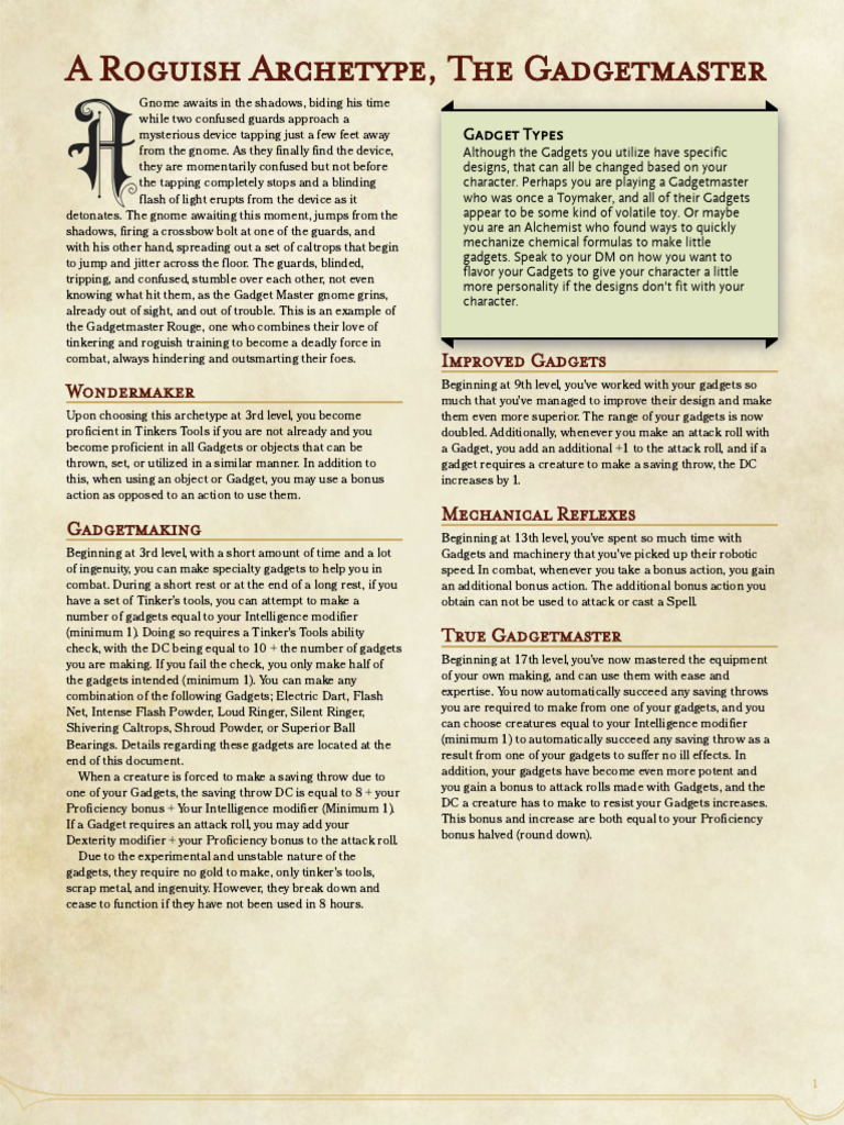 The Gadgetmaster Rogue | PDF