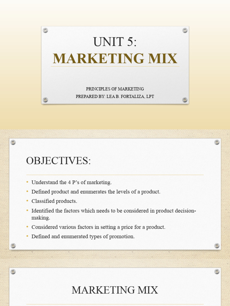 Unit 5 - Marketing Mix (Product and Price) | PDF | Product (Business ...