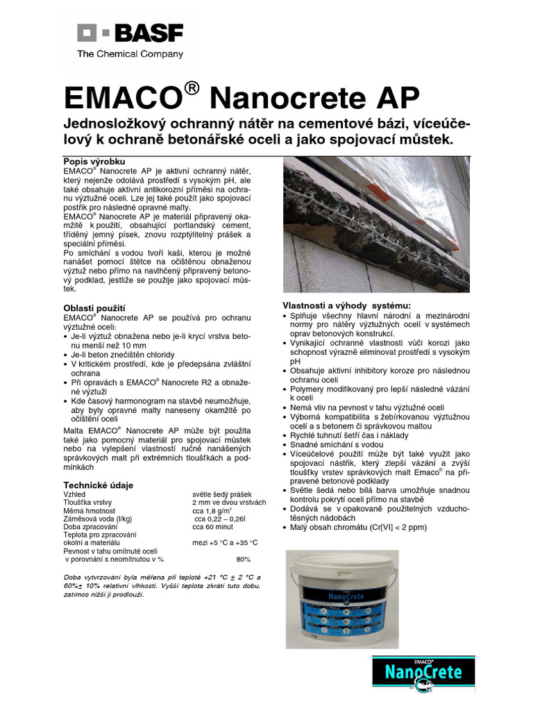 Emaco Nanocrete AP | PDF