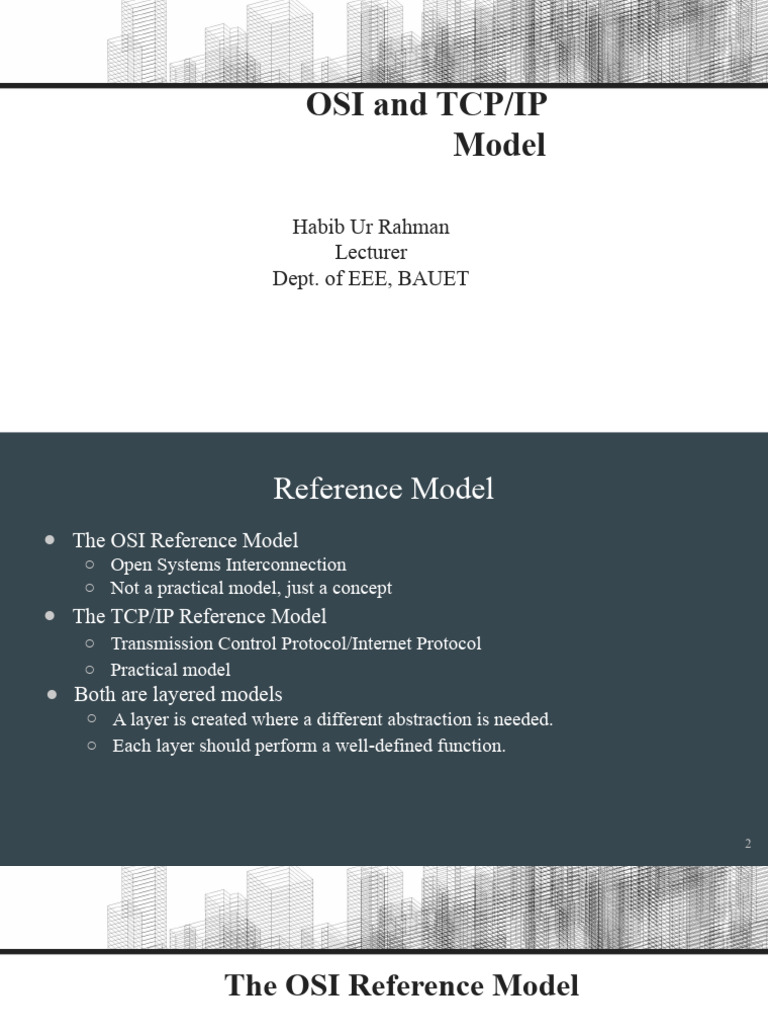 3 2 Reference Model | PDF | Osi Model | Computer Network