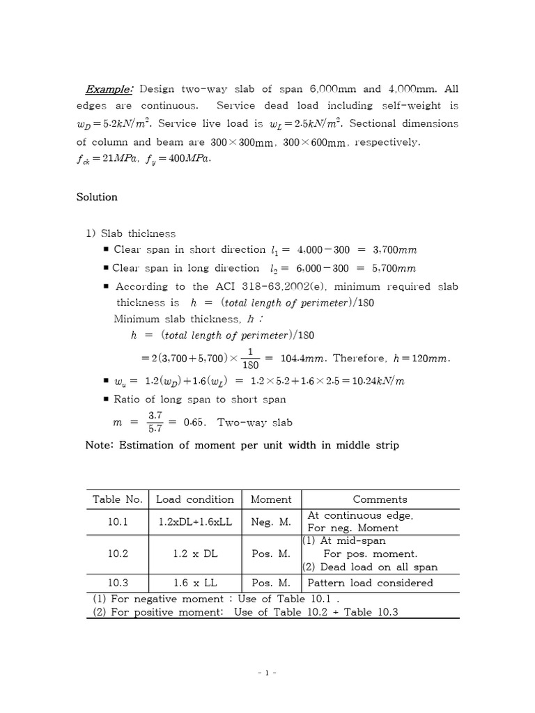 Ch.1 Lecture5A Method3 Design Example 1 1435 필기 | PDF | Building Engineering | Civil Engineering