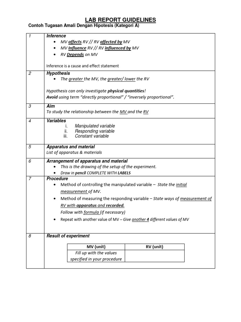 Physics Lab Report Guidelines | PDF