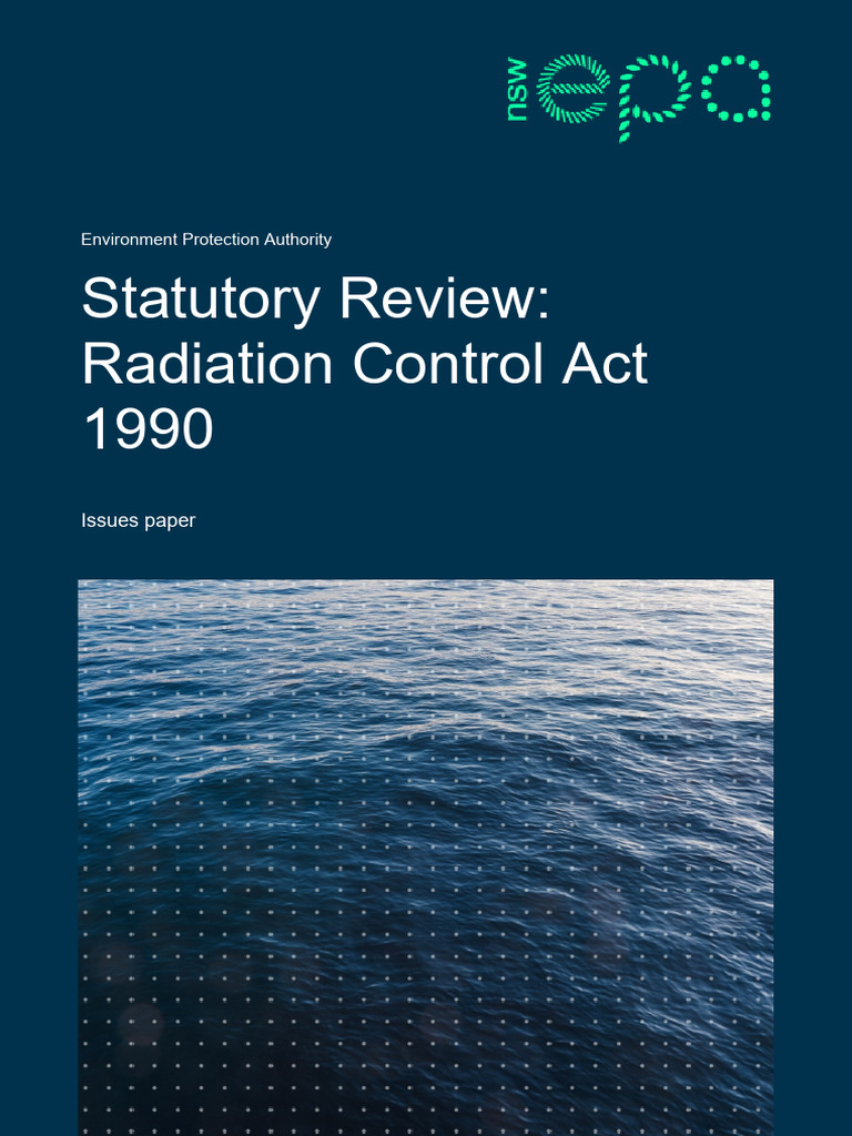 21p3233 Statutory Review Radiation Control Act Issues Paper | PDF ...