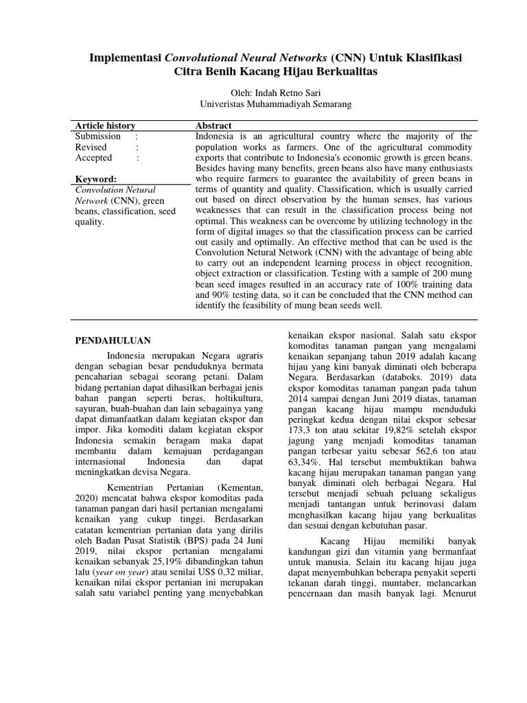 Penelitian Yang Relevan 5 - Metode CNN | PDF