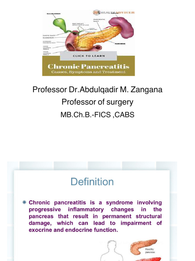 Understanding Chronic Pancreatitis: Causes & Treatment | PDF | Pancreas ...