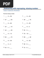 Grade 2 Subtraction Worksheet | PDF