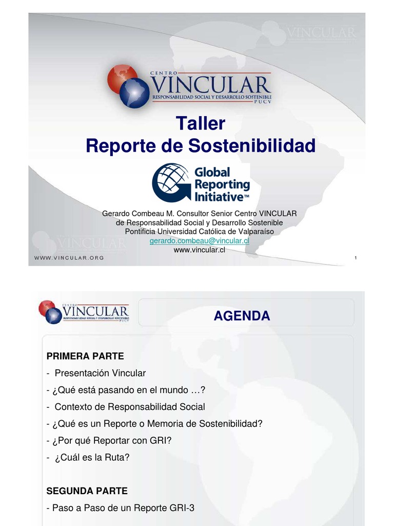 Taller de Reporte Gri | Sustentabilidad | Minería