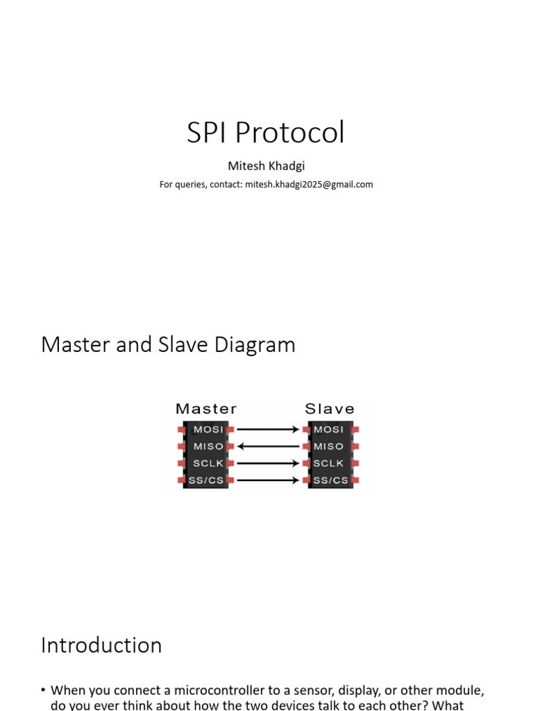 SPI Protocol | PDF | Computing | Computer Science