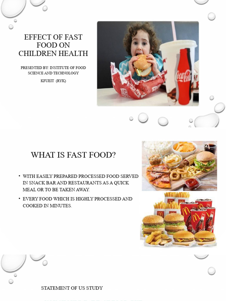 Impact of Fast Food On Children Health | PDF | Foods | Eating