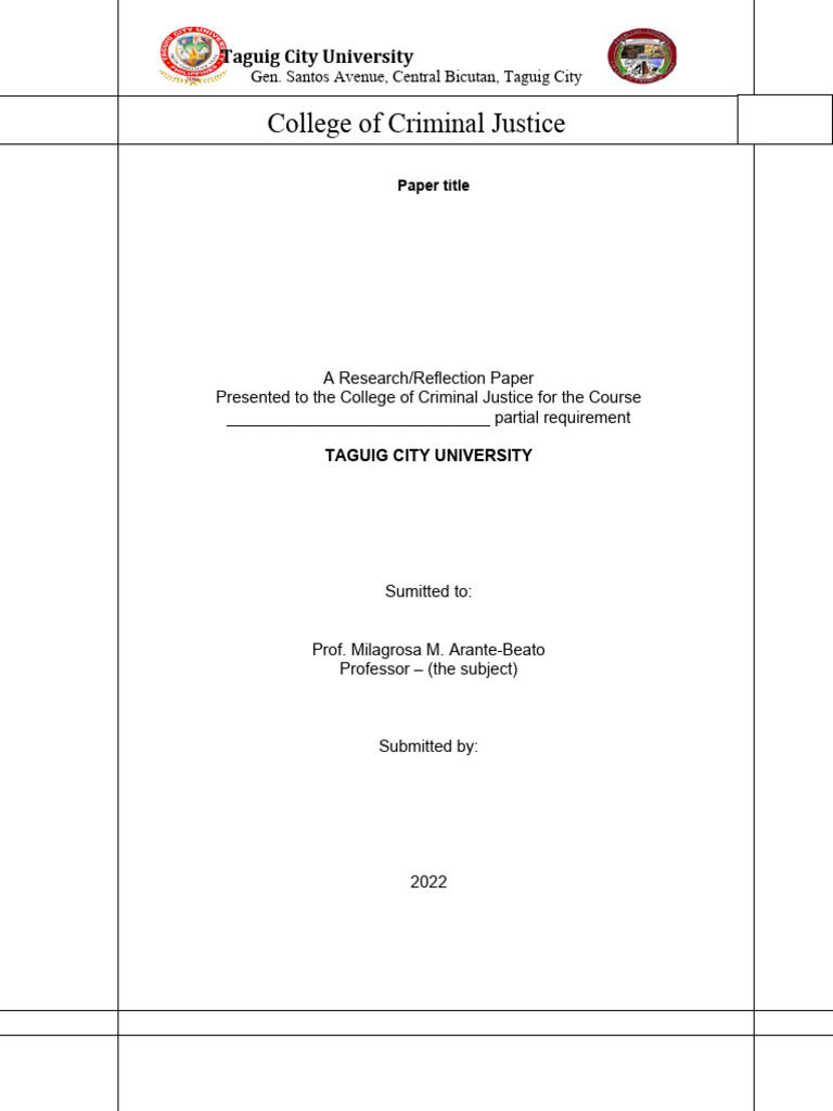 Research Paper on Criminal Justice | PDF