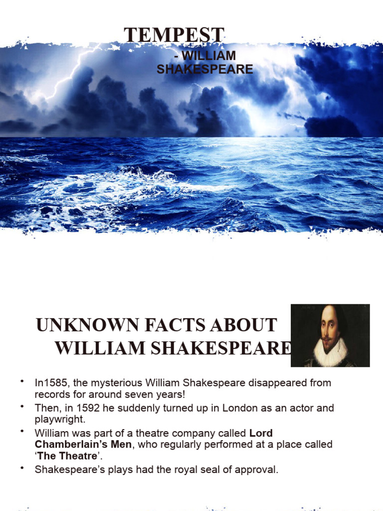 Shakespeare's "The Tempest": Key Facts | PDF