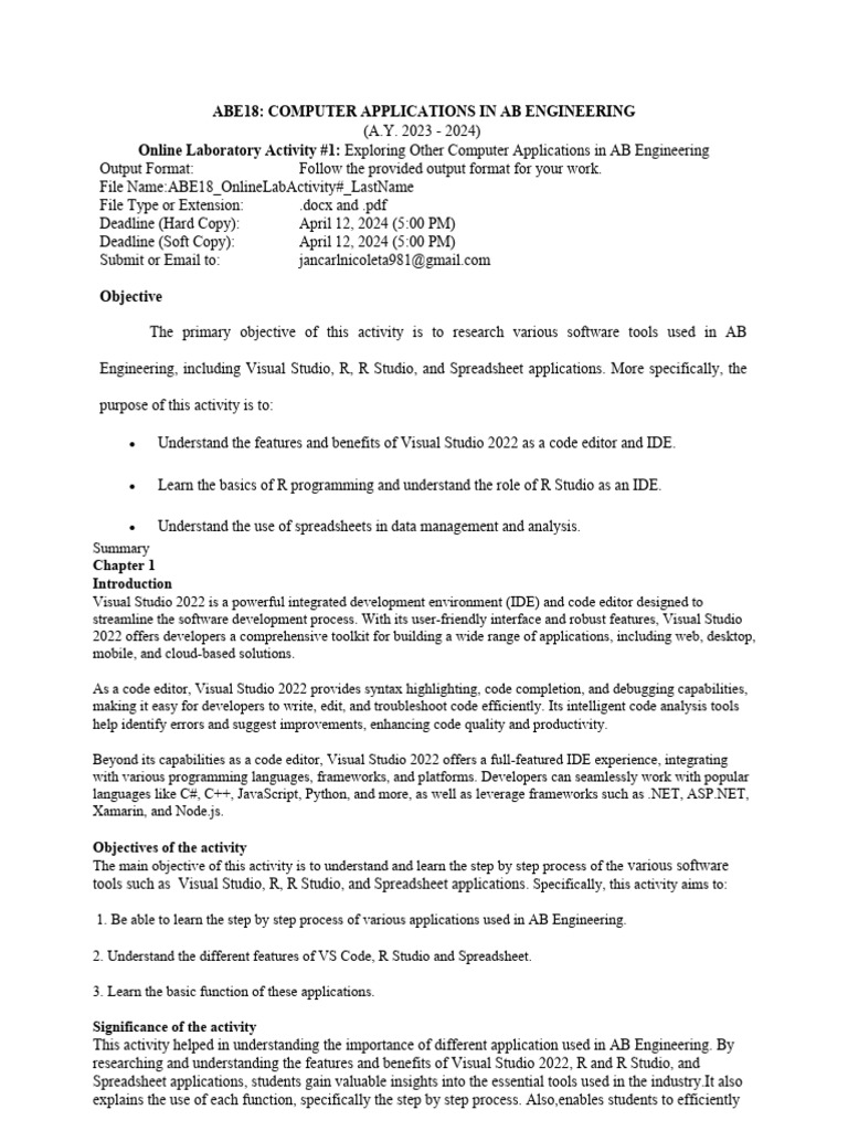 ABE18 OnlineLabActivity#1 BALINSAYO | PDF | Computer Programming | Graphical User Interfaces