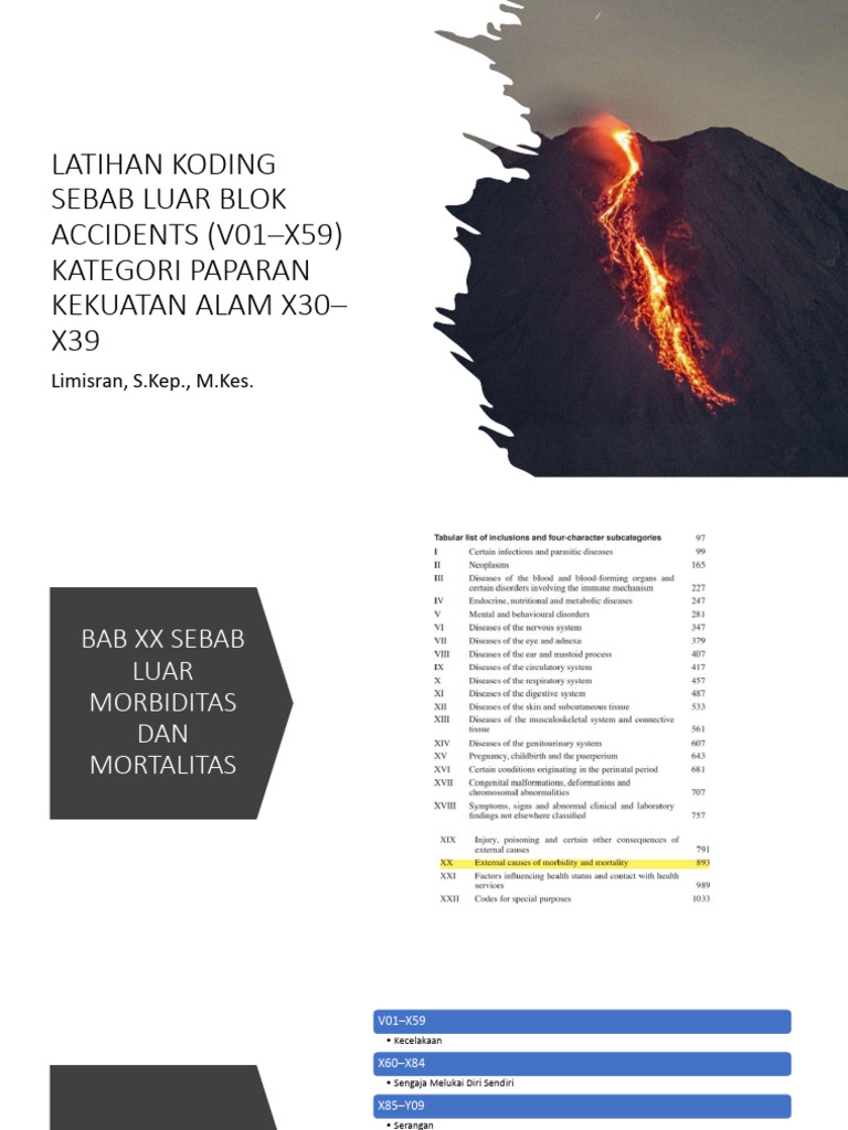 Latihan Koding Sebab Luar Blok Kategori Paparan Kekuatan Alam X30-X39 | PDF