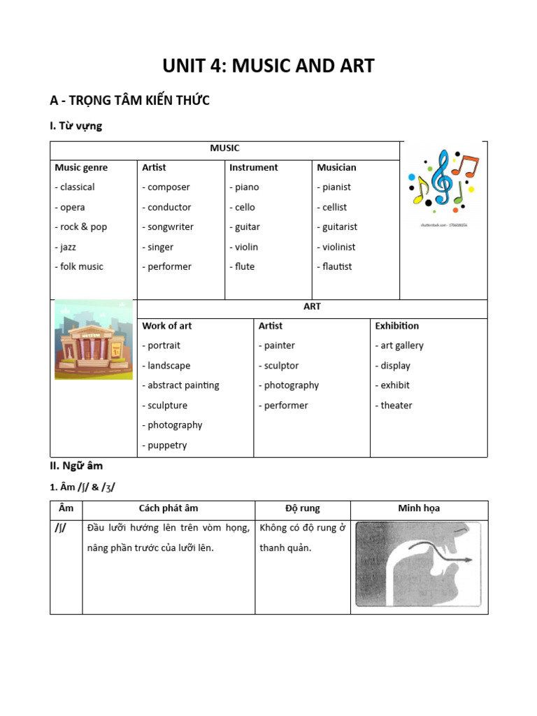 UNIT 4. MUSIC AND ART | PDF