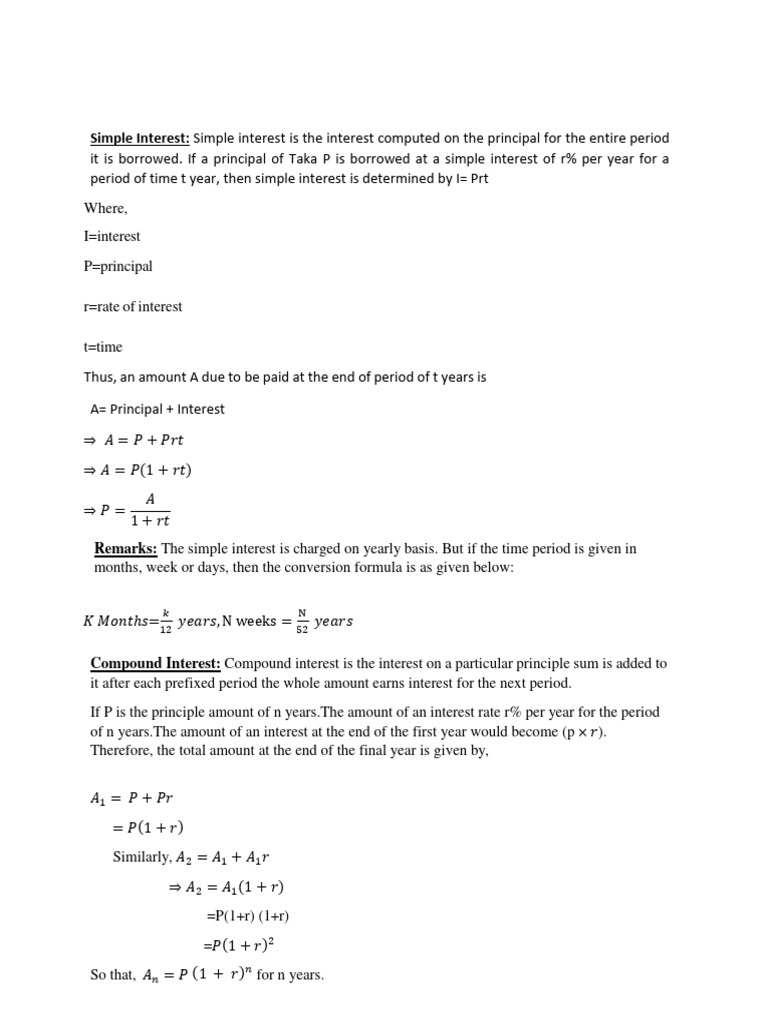 Mathematics of Finance | PDF | Interest | Depreciation