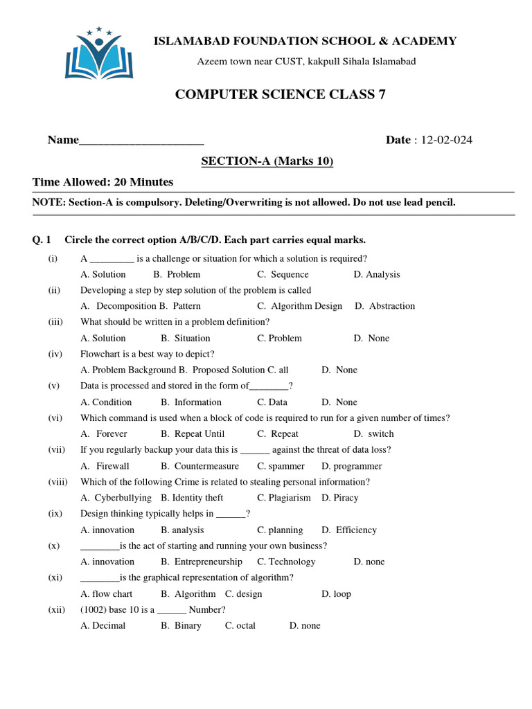 COMPUTER SCIENCE 7th | PDF | Algorithms | Computing