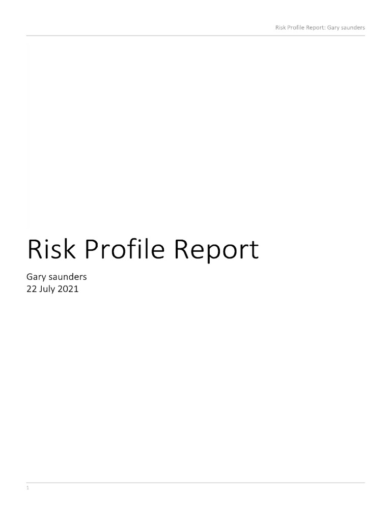 Risk Profile Report | PDF
