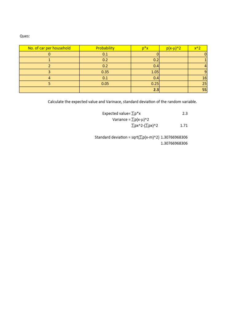 Probability Distribution File | PDF | Standard Deviation | Variance