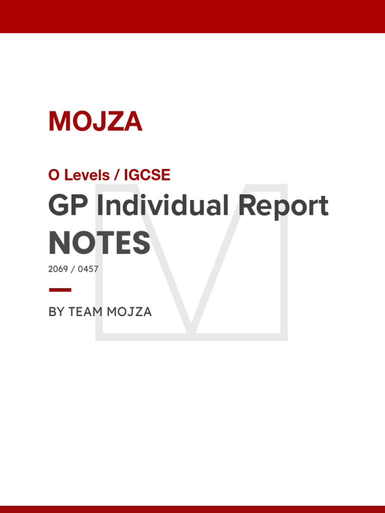 Mojza GP Individual Report Notes | PDF | Citation | Cognition