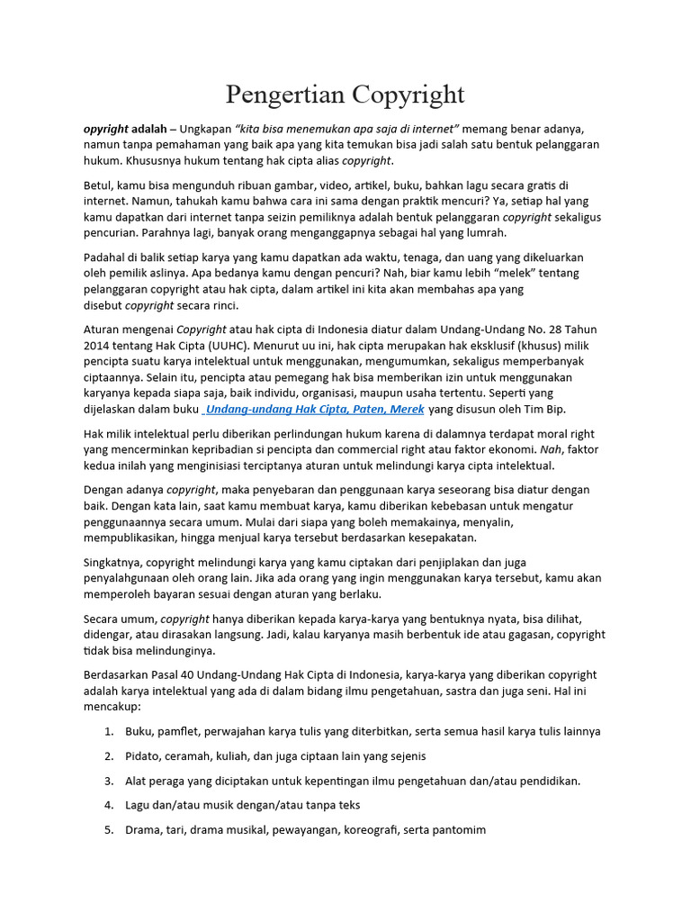 Pengertian Copyright | PDF