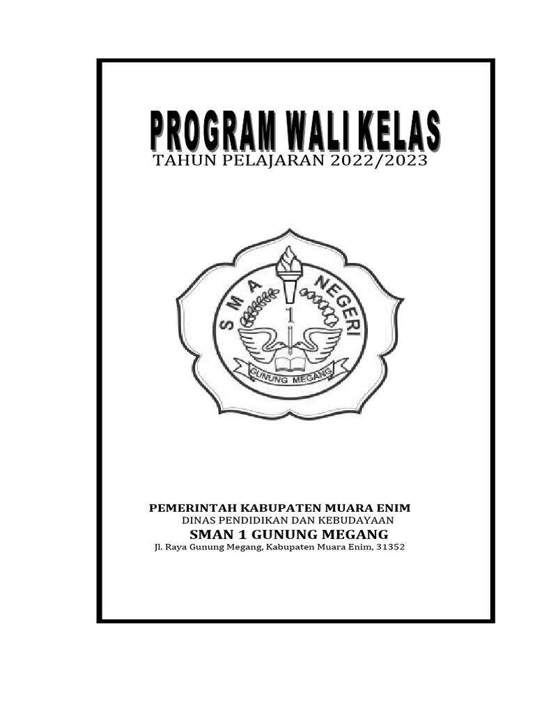 Program Wali Kelas X.4 2022-2023 | PDF