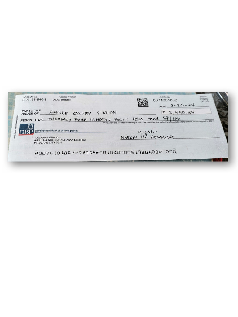 Cheque | PDF