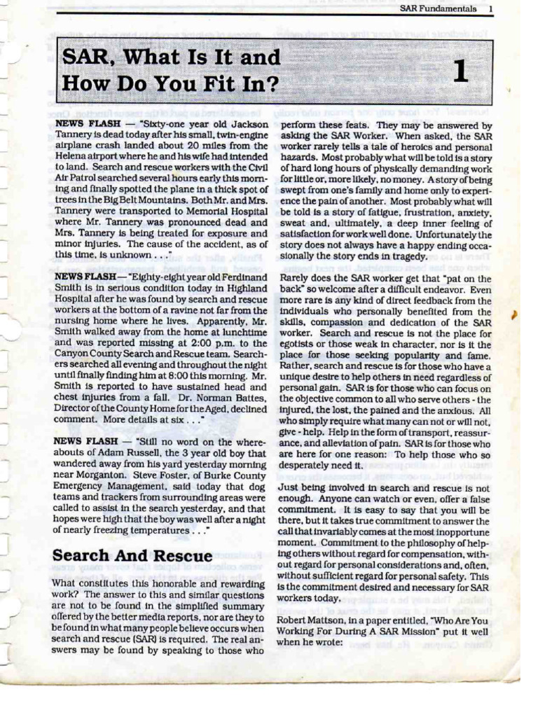 SARF001 SAR - What Is It and How You Fit in | PDF