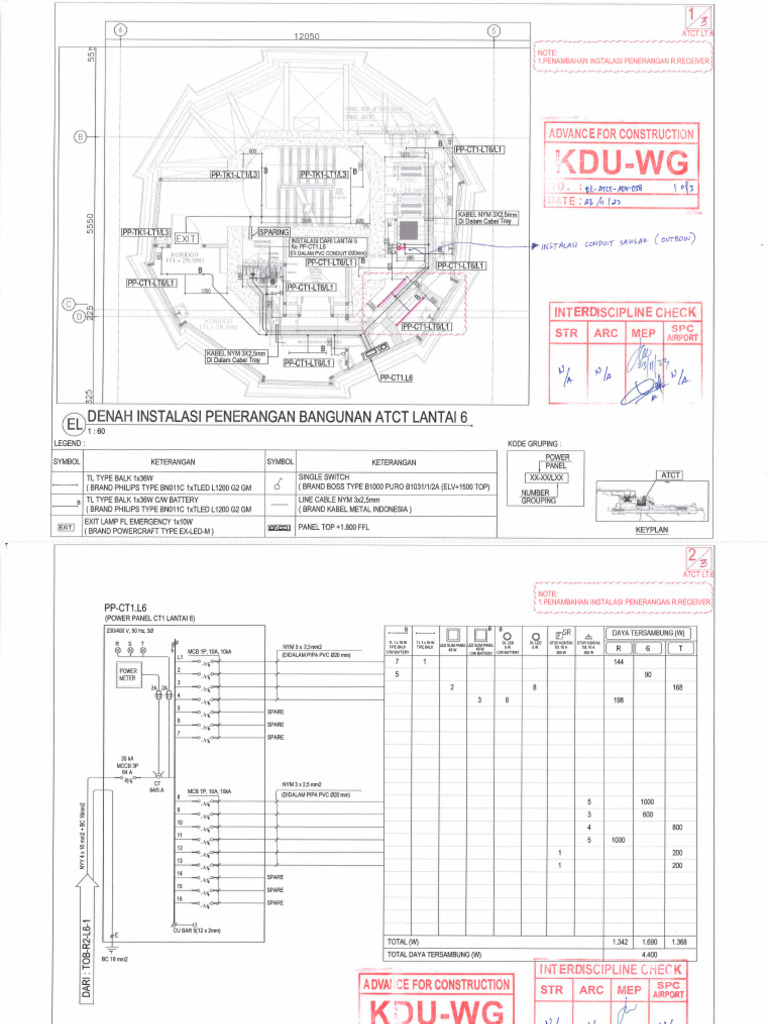 El-Atct-Adv-038 - Penambahan Instalasi Penerangan R. Receiver - 2 | PDF