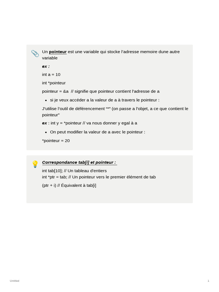 Pointeurs et tableaux en C : guide complet | PDF | Pointeur (programmation) | Données informatiques
