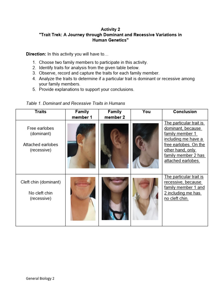 Activity 2 DAMIAN | Download Free PDF | Dominance (Genetics) | Life Sciences