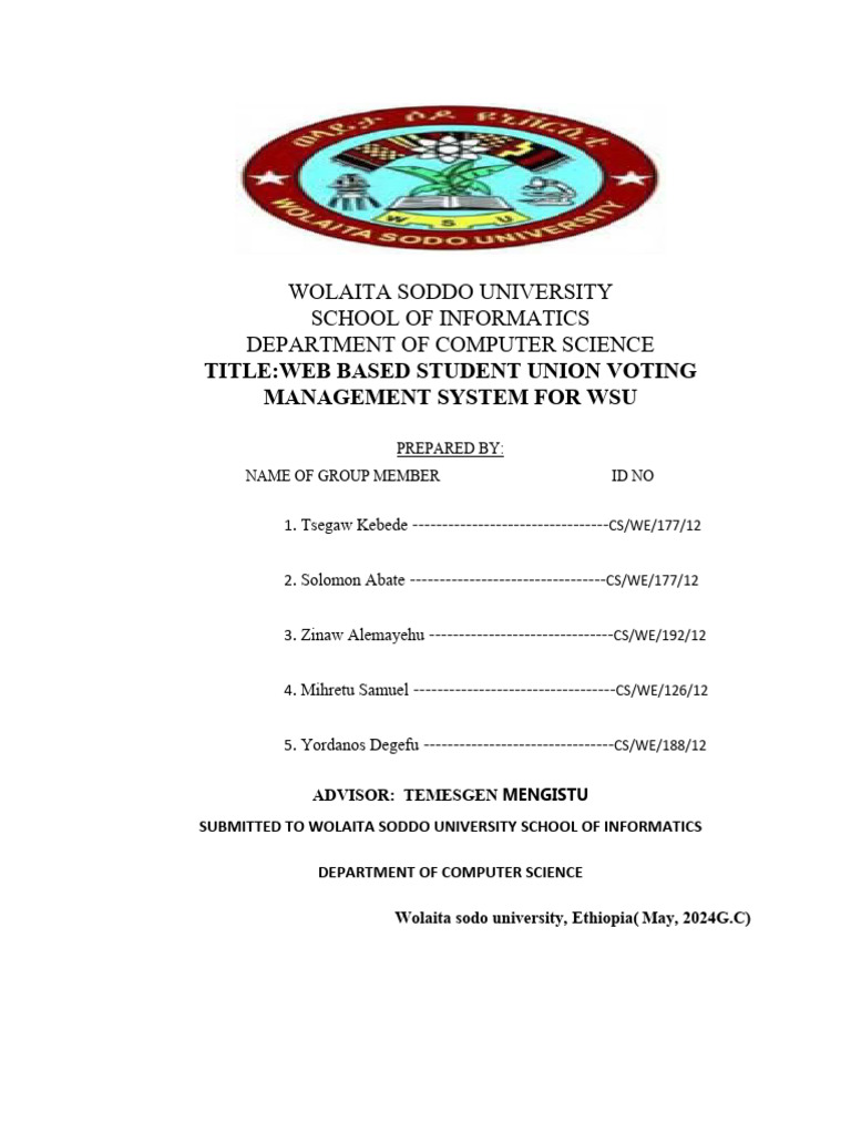 Online Student Union Voting Management System | PDF | Use Case | System