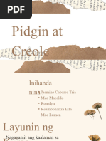 Pidgin at Creole | PDF