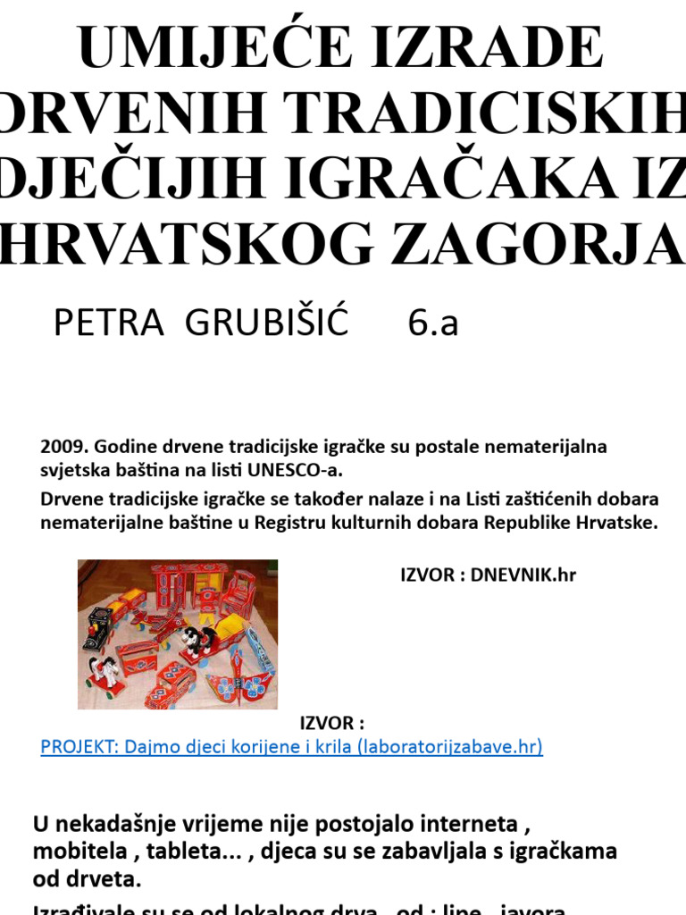 Drvene Tradicijske Igračke | PDF