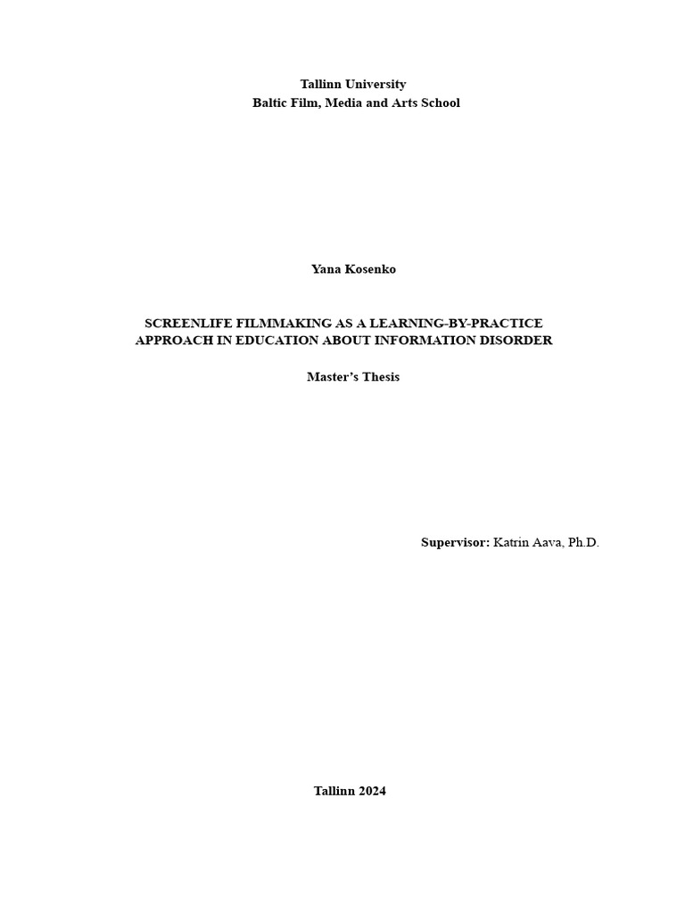 Screenlife Filmmaking As A Learning-By-Practice Approach in Education ...