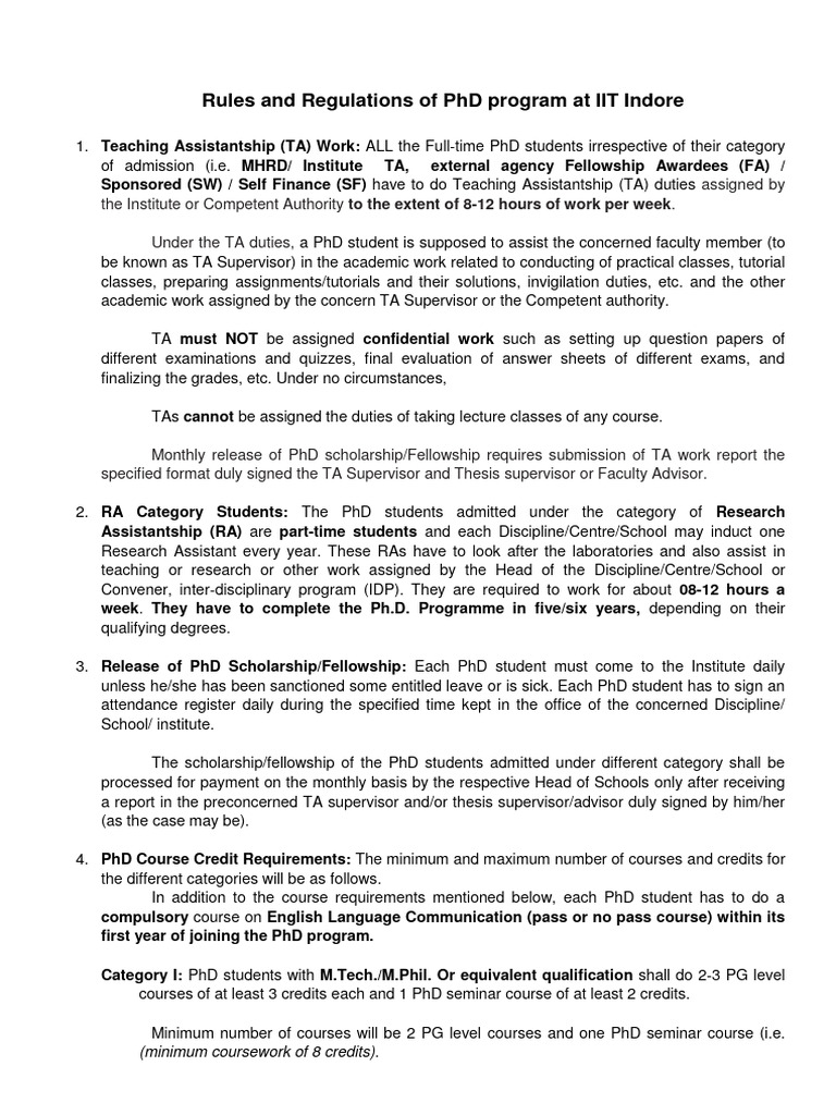 Rules & Regulations of PHD | PDF | Doctor Of Philosophy | Thesis Rules & Regulations of PHD | PDF | Doctor Of Philosophy | Thesis
