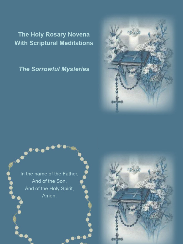 The Sorrowful Mysteries Of The Holy Rosary Pdf Lord S Prayer Mary