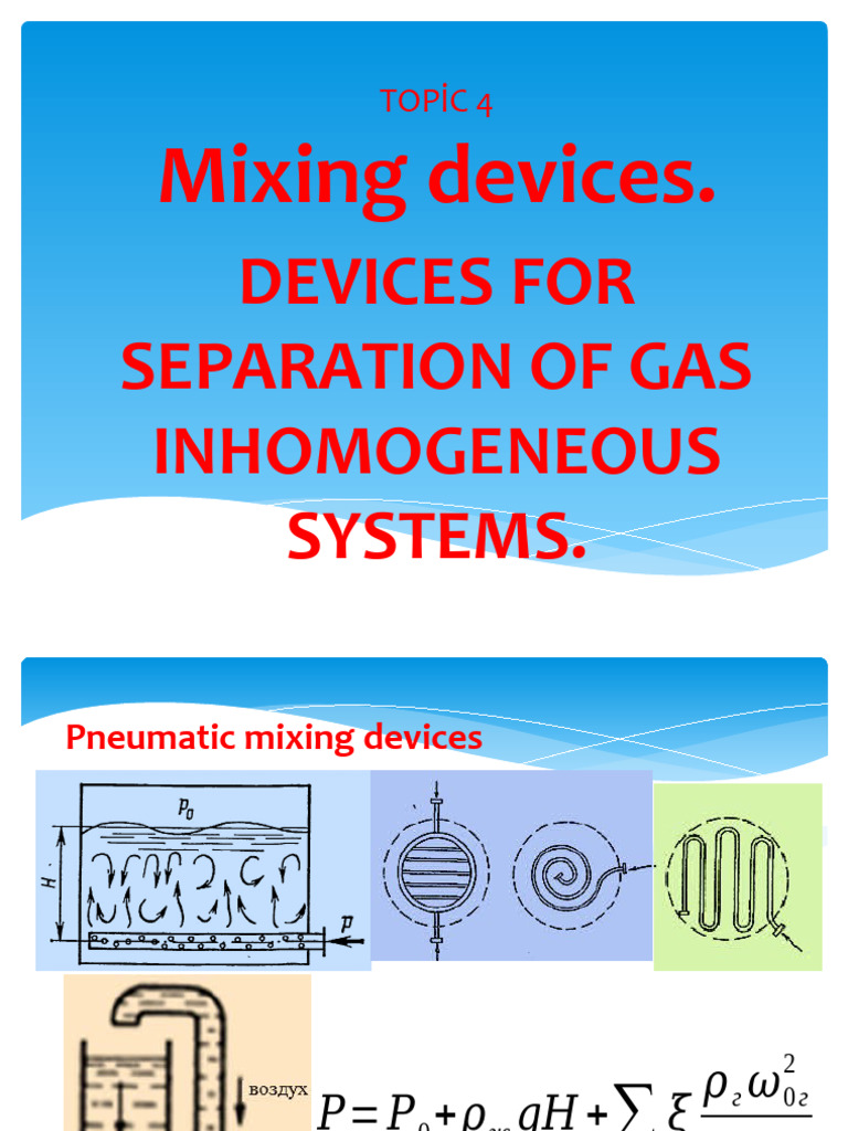 Topic 4. Mixing Devises | PDF