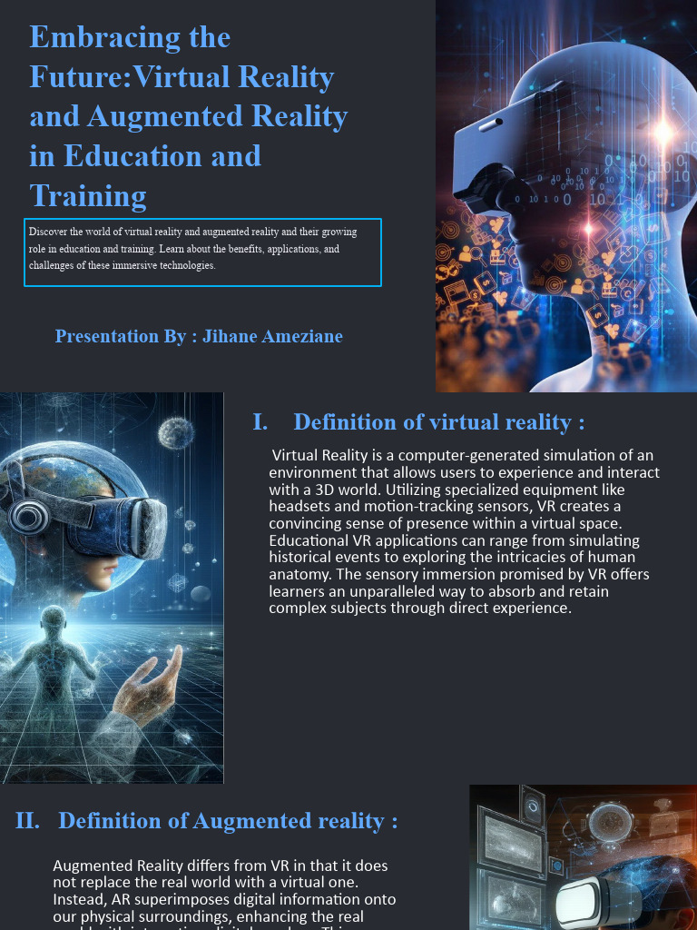 Embracing The FutureVirtual Reality and Augmented Reality in Education and Training | PDF ...
