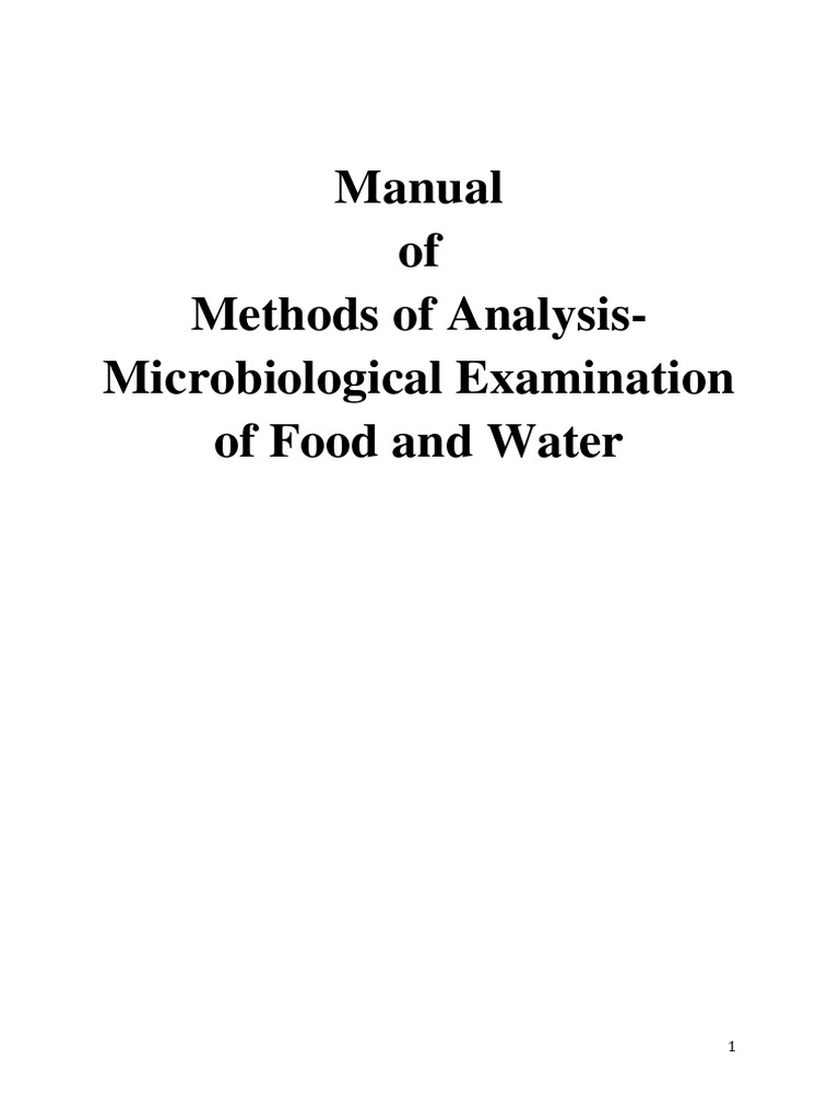 FSSAI Microbiological Methods Manual 2023 | PDF | Colony Forming Unit ...
