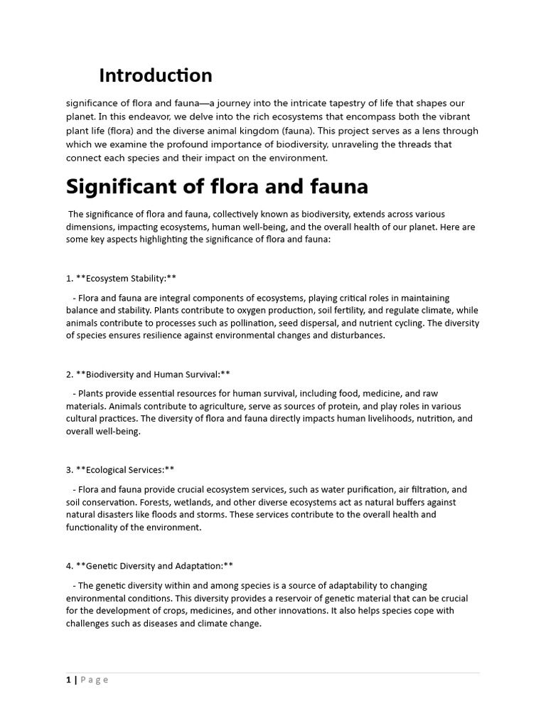 Flora and Founa | Download Free PDF | Biodiversity | Conservation Biology