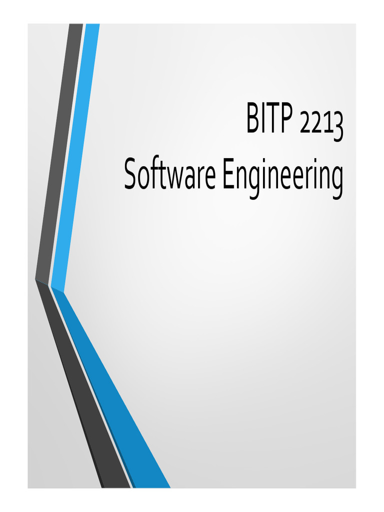 Lecture 1 - Intro To SE | PDF | Software | Engineering Lecture 1 - Intro To SE | PDF | Software | Engineering